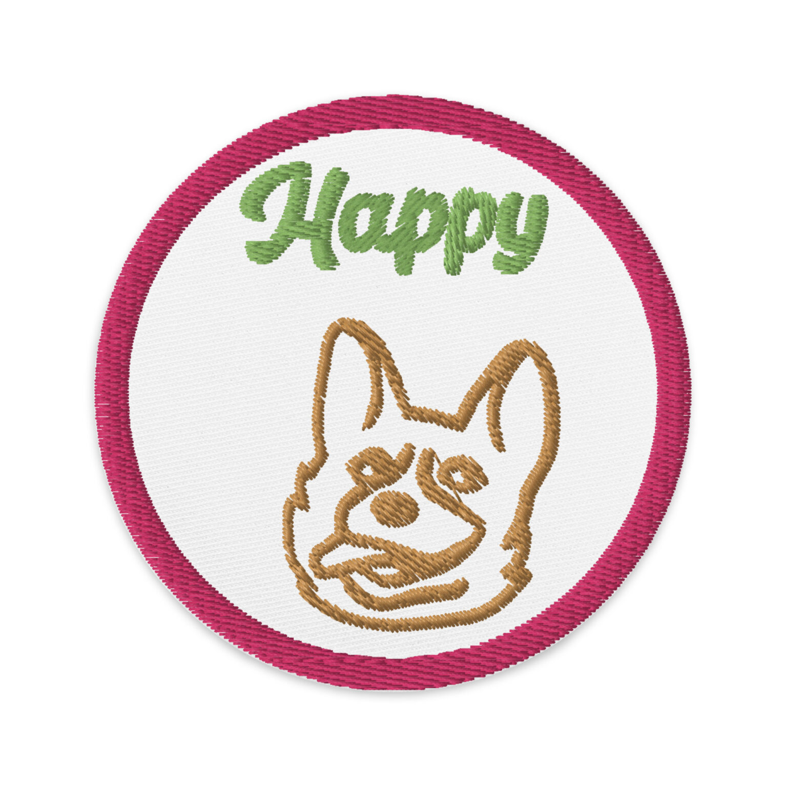 Happy – Embroidered patches